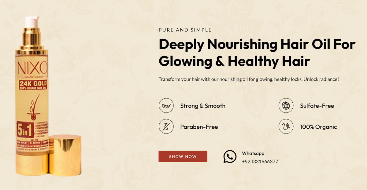 NIXO Hair Oil - Natural Solutions for Gorgeous Hair | Sundar Industries